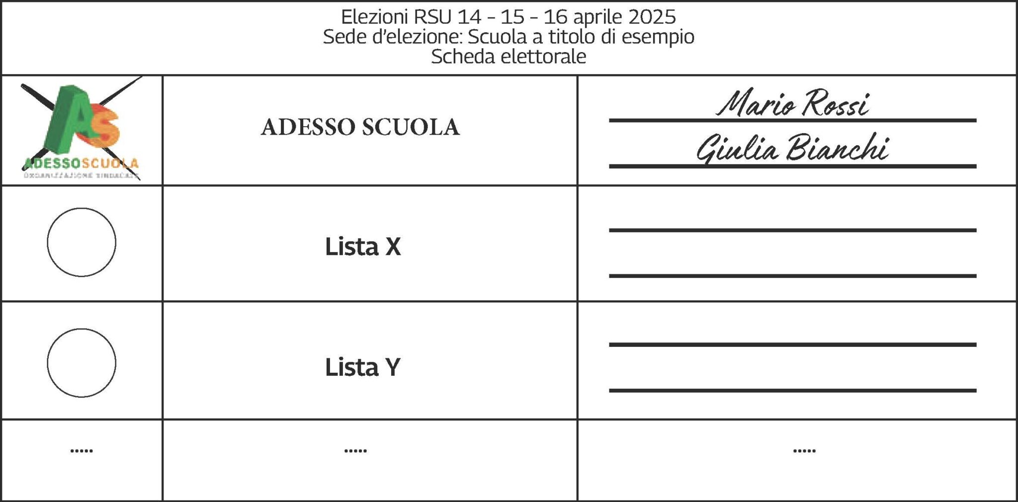 RSU 2025: come si vota? Il fac-simile della scheda elettorale - Adesso ...